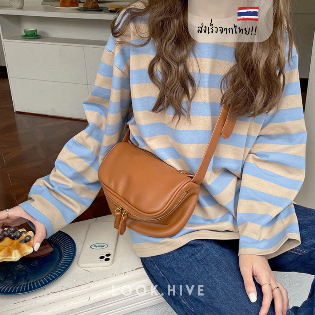 กระเป๋าหนังเกาหลี Tube หนังนิ่มทรงสวย 3 สี F131 | Shopee Thailand