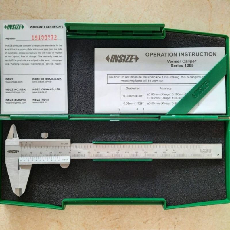 เวอร์เนียร์ 6 นิ้ว ความละเอียด 0.05 mm Vernier Caliper 0-150mm / 0-6 ...