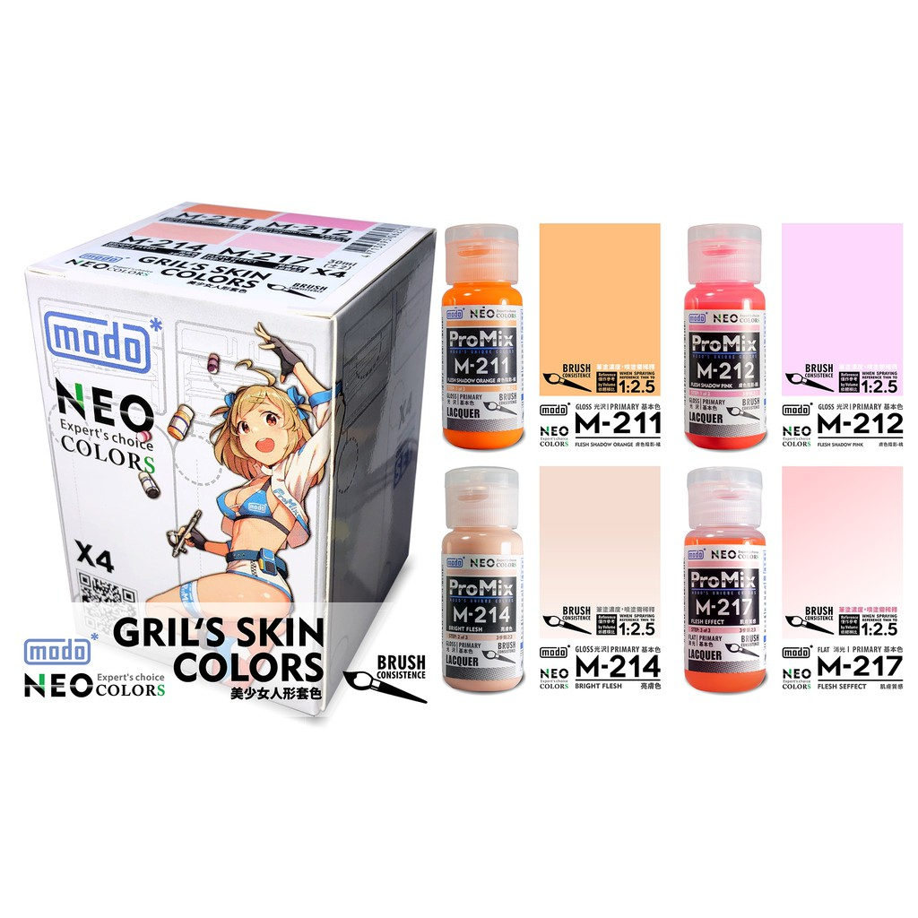 MODO COLOR SKINTONE กลุ่มสีผิว ต้องผสม 1:2.5 | Shopee Thailand