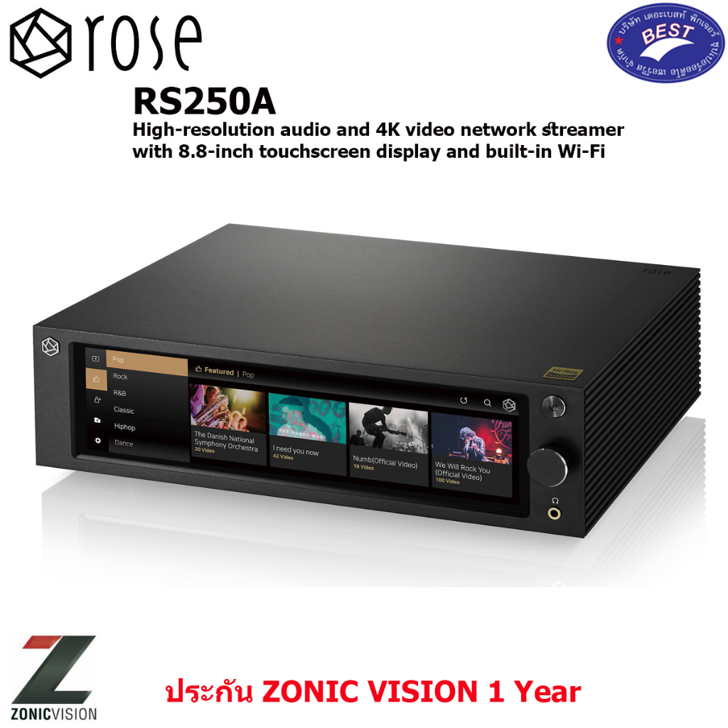 HiFi Rose RS-250A เครื่องเล่นเพลง Network Streamer ประสิทธิภาพสูงและสต ...