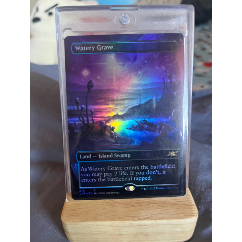 การ์ด MTG Watery Grave Foil Land Magic the gathering EDH รุ่น Unfinity ...