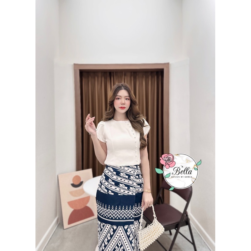 เซตผ้าไทย ชุดไทยลิซ่า เซตผ้าถุงพร้อมเสื้อ ตามแบบลิซ่า ชุดไทยสาวอวบ S-8XL | Shopee Thailand