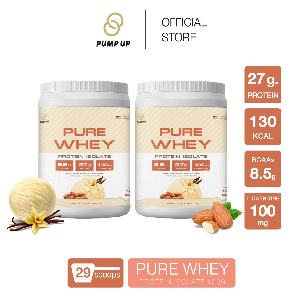 [ DUO SET ] โปรตีน เวย์โปรตีน Whey Protein Isolate 100 % PUMP UP สร้าง ...