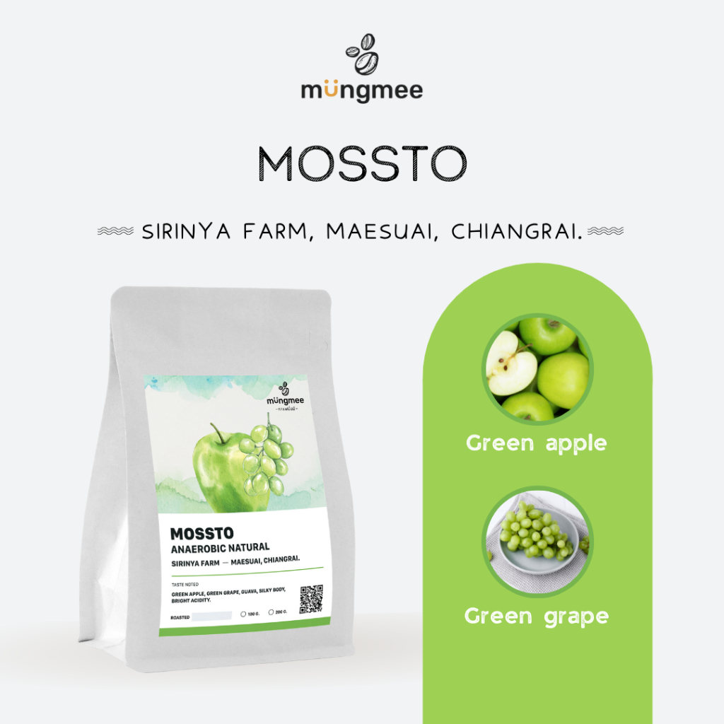 Mungmee Coffee เมล็ดกาแฟ คั่วอ่อน Sirinya - Mossto | Shopee Thailand