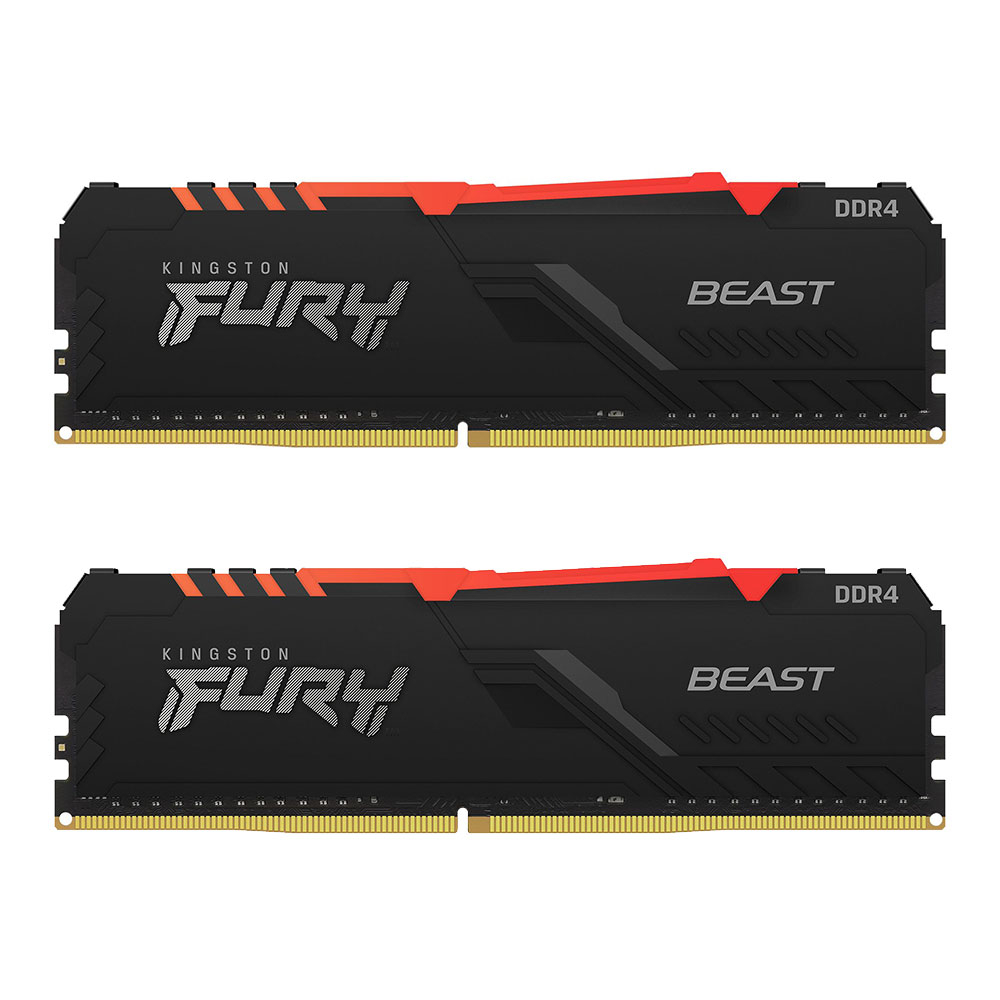 16GB (8GBx2) DDR4 2666MHz RAM KINGSTON FURY BEAST DDR4 RGB (BLACK) (KF426C16BBAK2/16) | Shopee ...