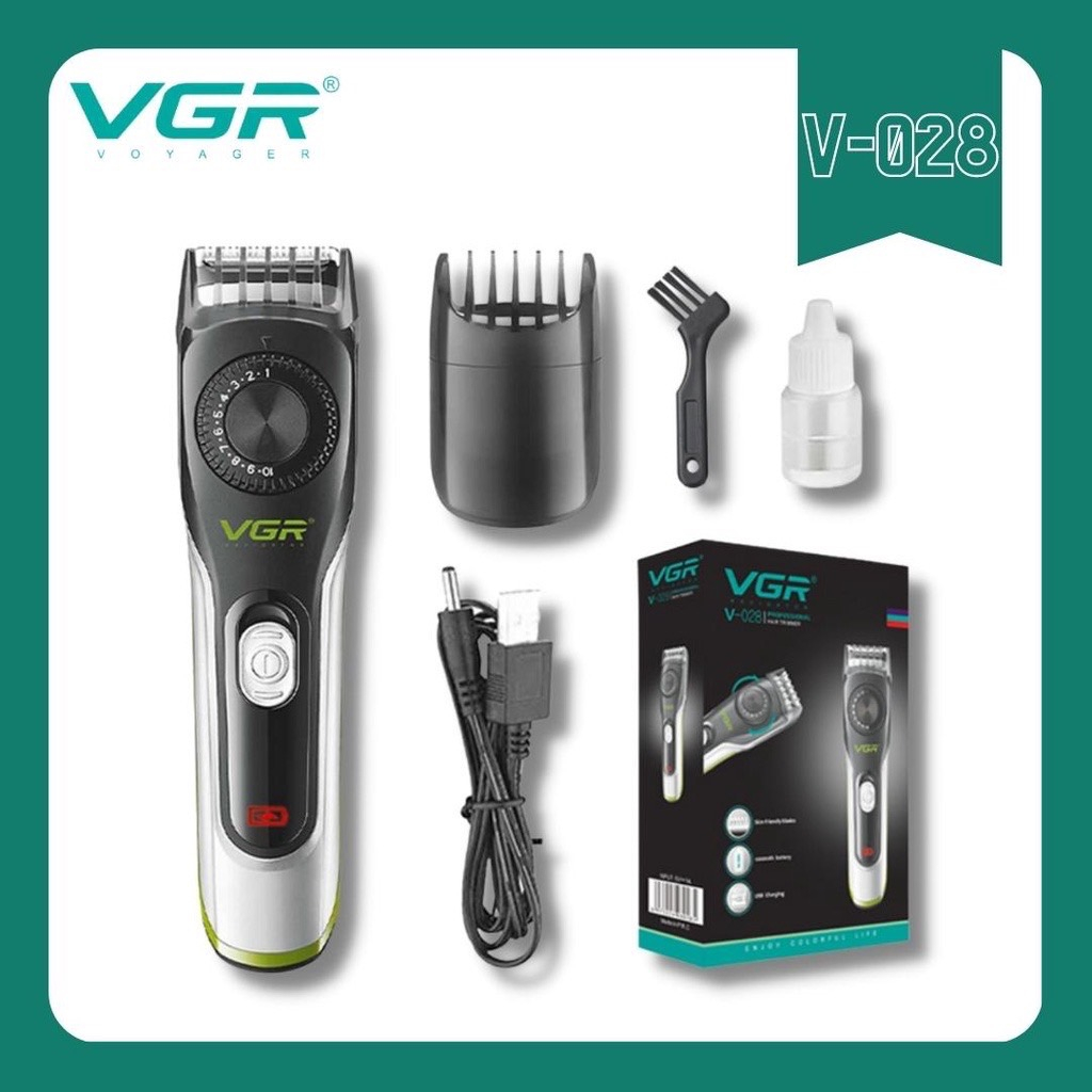 VGR V028 ปัตตาเลี่ยน แบตตาเลี่ยน ตัดผม ไร้สาย จับถนัดมือ มาพร้อมลวดลาย ...