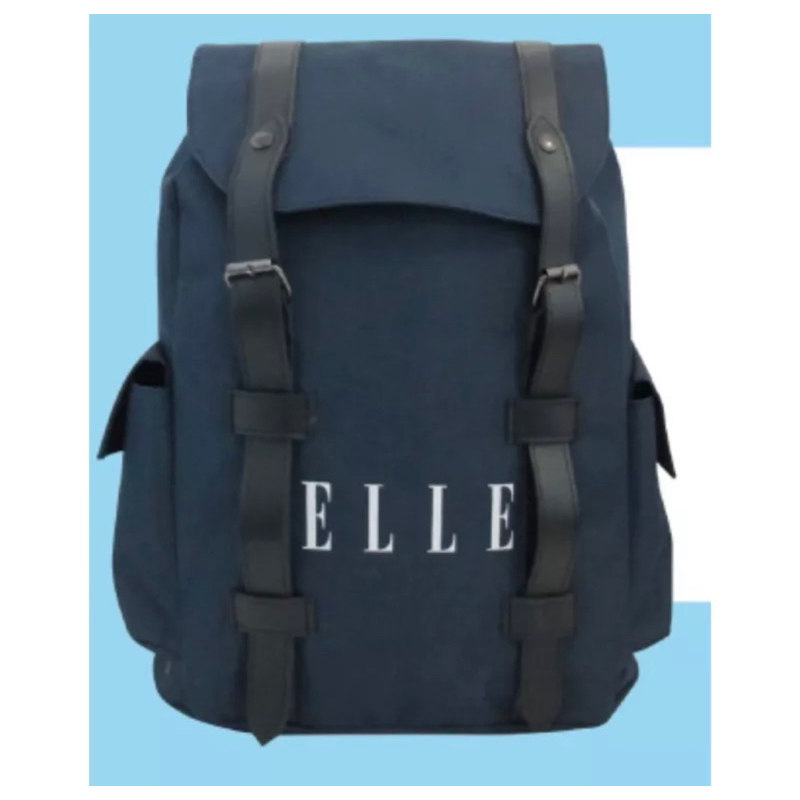 กระเป๋า สะพายหลัง ELLE Nylon Hitch Backpack | Shopee Thailand