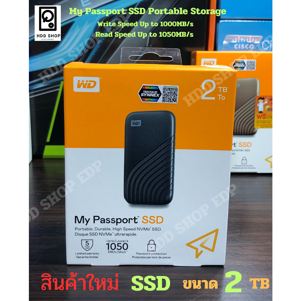 External SSD Western Digital 500GB-2TB WD MY PASSPORT (เอสเอสดีพกพา) สินค้าใหม่ ประกัน Synnex 5 ...