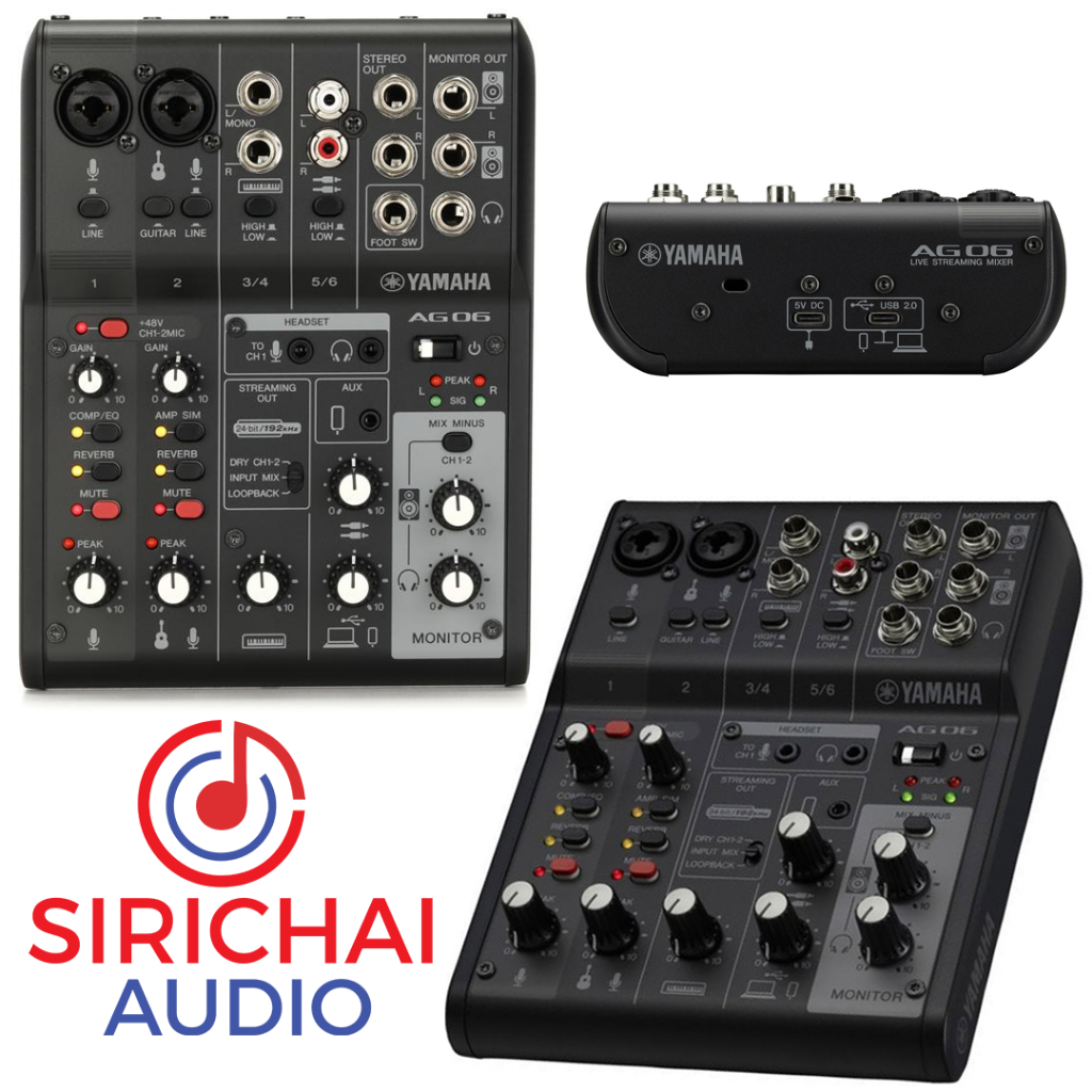 มิกเซอร์ Yamaha AG06 MK2 Digital Mixer รุ่นใหม่ล่าสุด AG-06 mk ii ...