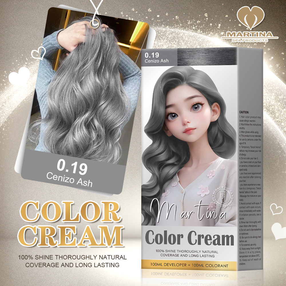 💥ของแท้💥MARTINA Color Cream Hair สีย้อมผม ผสมเคราติน สารสกัด ออร์แกนิค ...