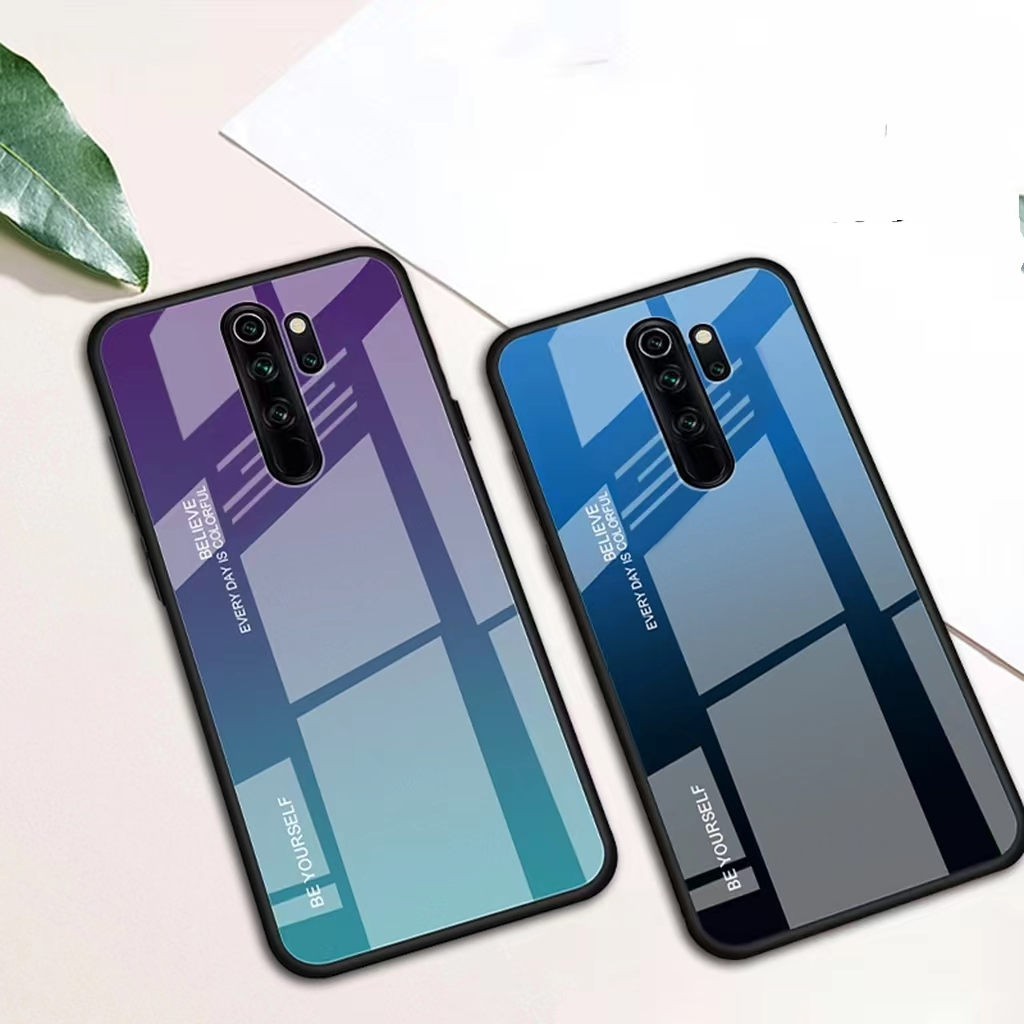 Case Redmi Note8pro เคสเงาไล่สี สำหรับ Xiaomi Redmi Note 8proคสกระจกสองสี ขอบนิ่ม TPU CASE ...