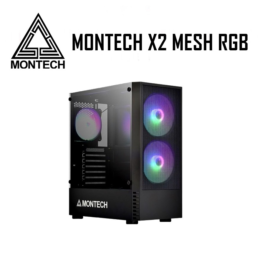 MONTECH ATX CASE เคสคอมพิวเตอร์(NP) X2 MESH (Black) | Shopee Thailand