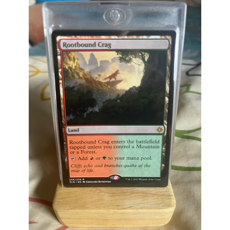 การ์ด MTG Rootbound Crag Land Magic the gathering EDH รุ่น XLN สภาพ Nm ...