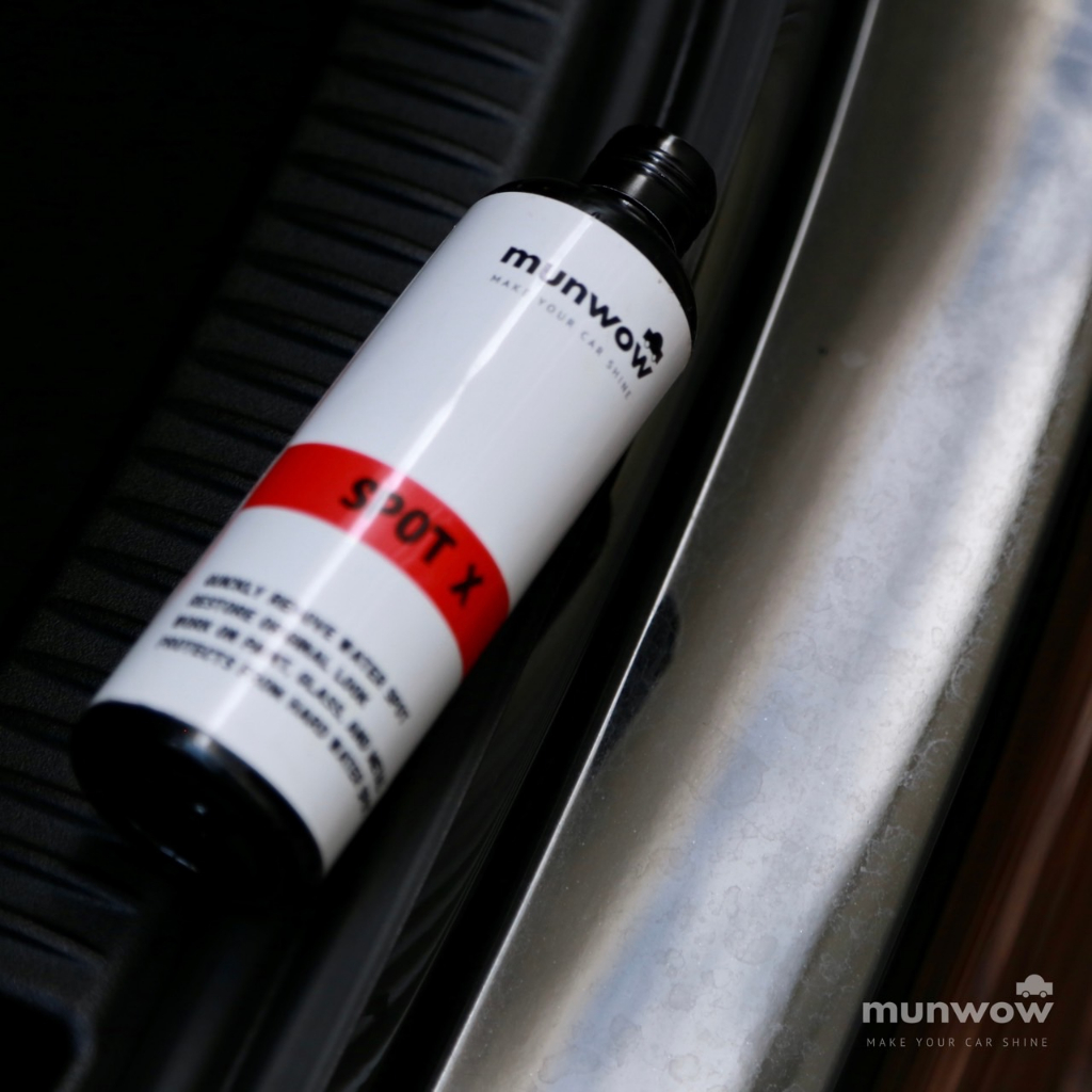 Munwow Spot X (ผลิตภัณฑ์ขจัดคราบน้ำบนกระจกและสีรถ) | Shopee Thailand