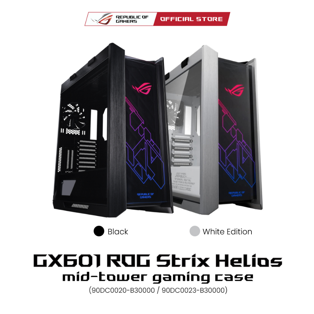 ASUS GX601 ROG Strix Helios RGB ATX/EATX mid-tower gaming case with ...