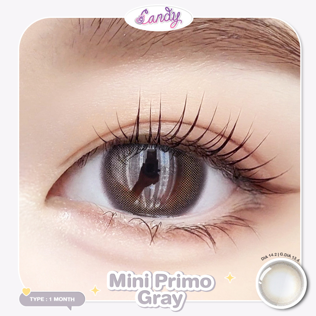 Candylens คอนแทคเลนส์ รุ่น Mini Primo สีเทา พร้อมส่งค่าสายตาสั้นและปกติ
