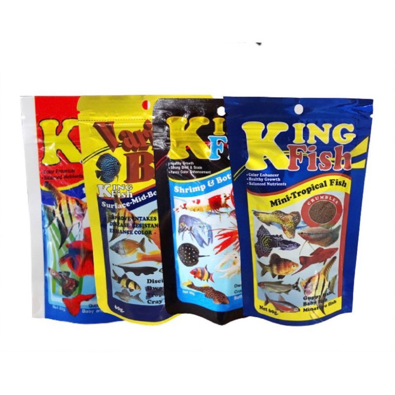 อาหารปลา อาหารกุ้ง KING FISH คิงฟิช Mini Tropical, Micro Pellet ...