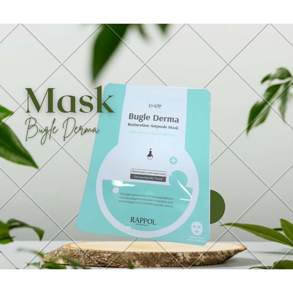 Bugle Derma Restoration Ampoule Mask มาส์กหน้า แอมพูลเซรั่ม | Shopee ...