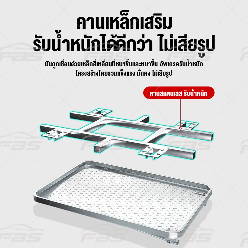 FBS รถเข็นของ4ล้อ รถเข็นของ พับได้ แผ่นเหล็กหนา รองรับน้ำหนัก 600กก ...