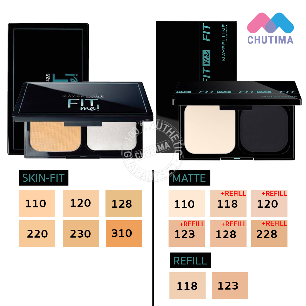 แป้งอัดแข็ง แป้งฟิตมี เมย์เบลลีน ฟิตมี Maybelline fit me powder skin ...