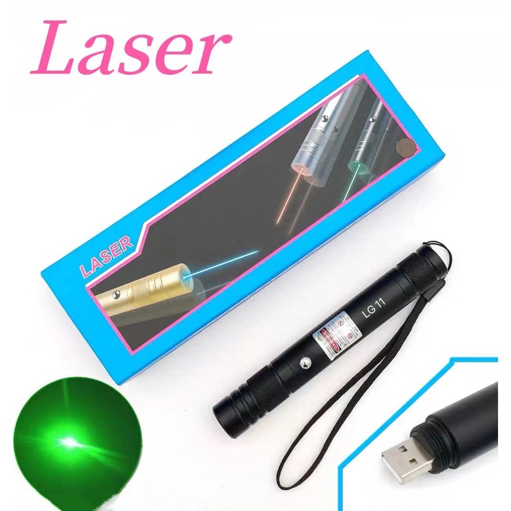 เลเซอร์สีเขียว JX-LG11 500 mW Green Laser pointer ปรับไฟได้2 แบบ แบบ ...
