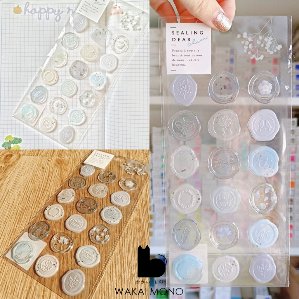 สติ๊กเกอร์ ครั่ง ตราประทับสำเร็จรูป แบบใส Q-Lia stickers SEALING DEAR ...