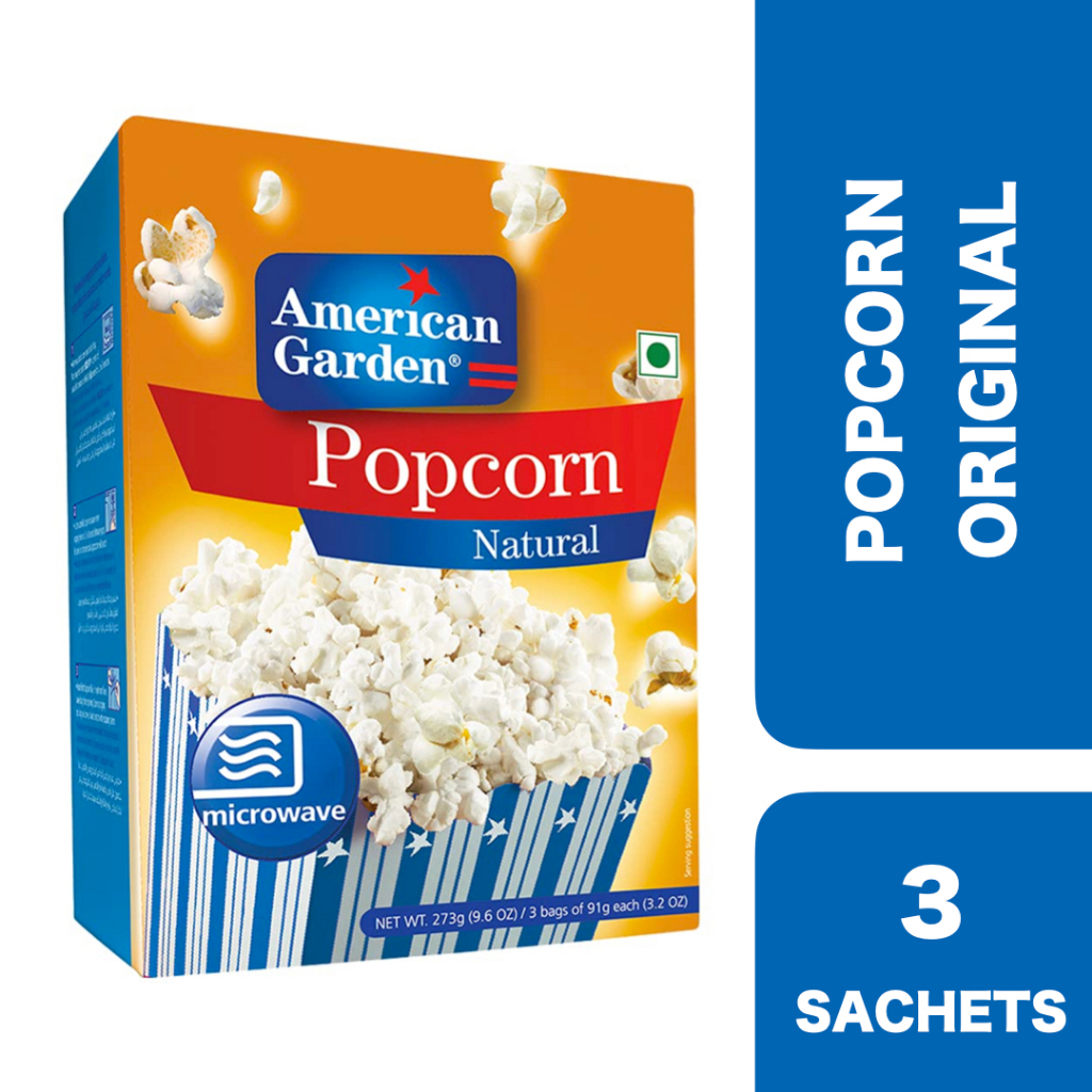 American Garden Microwave Popcorn Original 3 Sachets ++ อเมริกัน ...