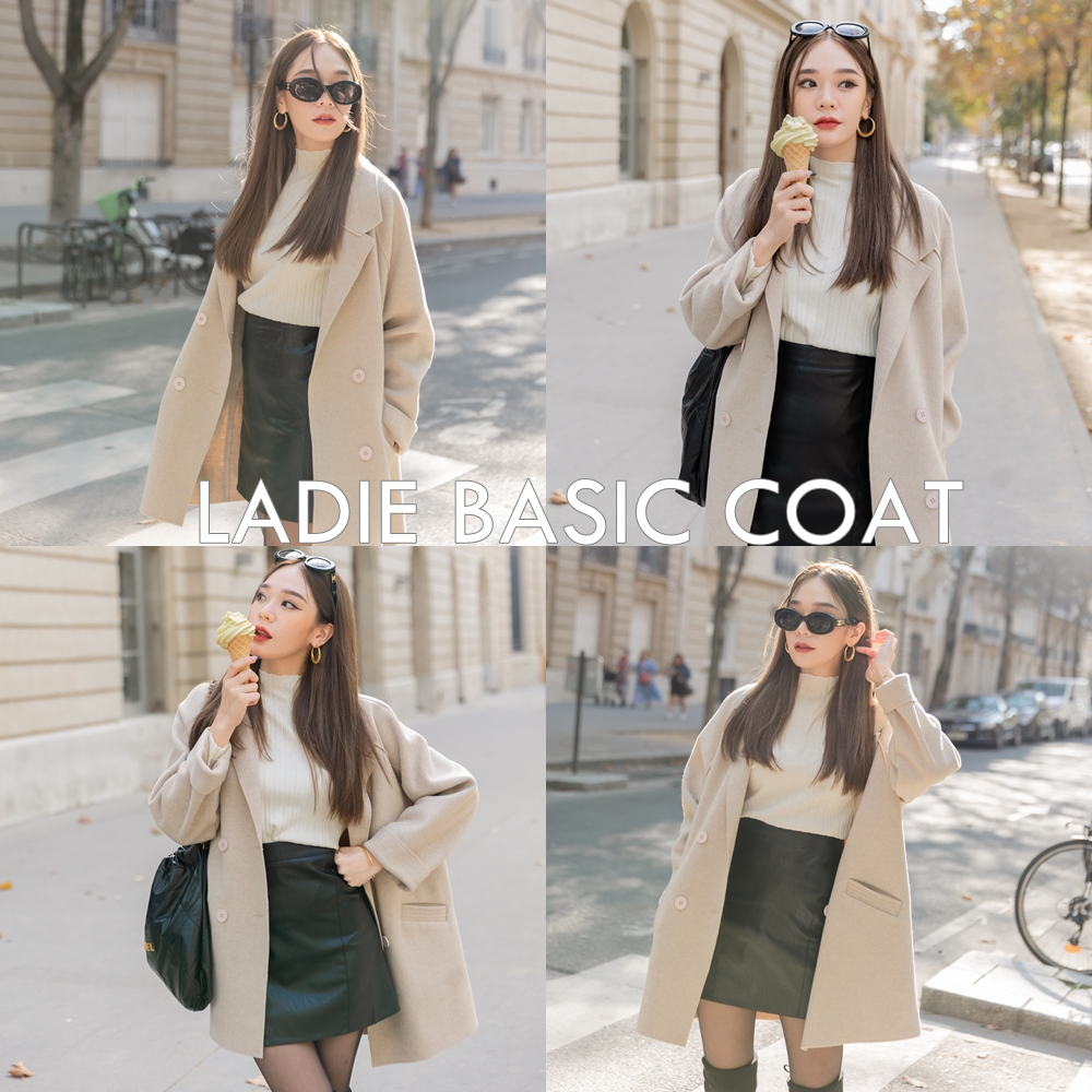 LADIES BASIC COAT ( เลดี้ ) สินค้าขายดี โค้ทผ้าวูลแท้ ทรงสวย งานคุณภาพ ...