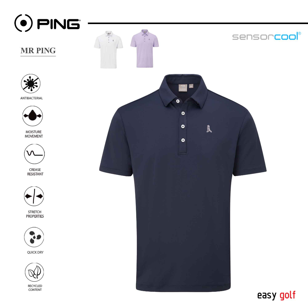 PING MR PING POLO PING MEN'S POLO เสื้อกีฬากอล์ฟผู้ชาย | Shopee Thailand