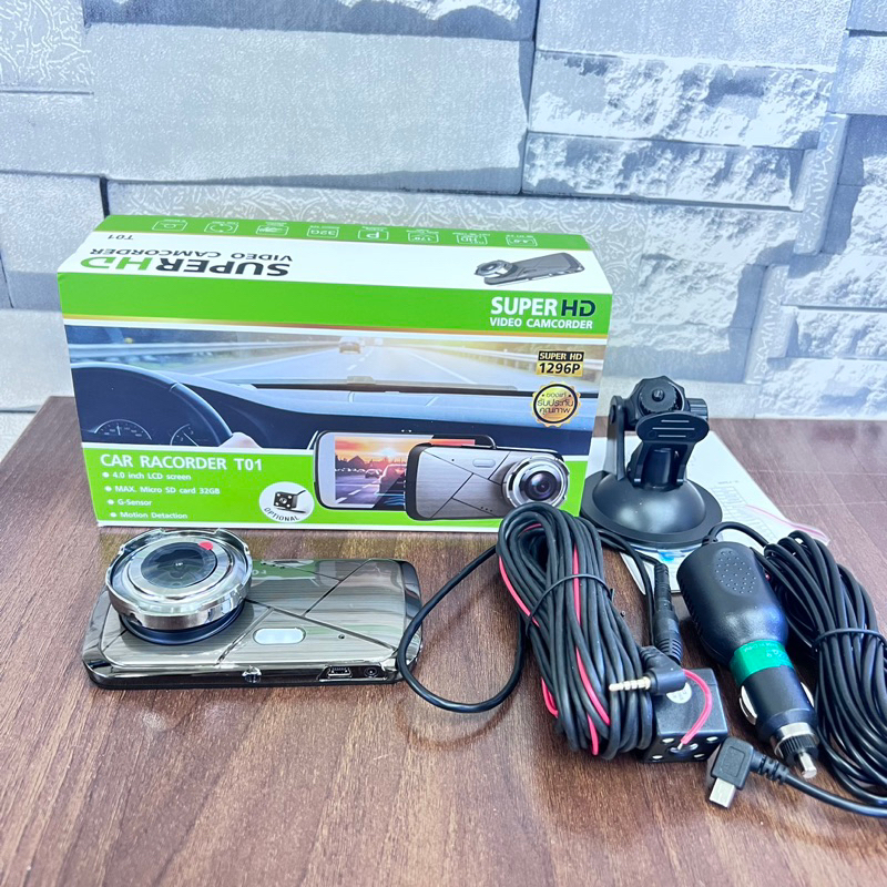 T01 กล้องติดรถยนต์ Super HD 1296P หน้า-หลัง จอ4 นิ้ว กล้องSONY กลางคืนชัดเจนHD มีระบบ WDR (ชัดใน ...