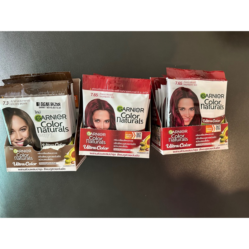 *พร้อมส่ง* GARNIER การ์นิเย่ย้อมผม 7.65 (สีแดงราสเบอร์รี่) | Shopee Thailand