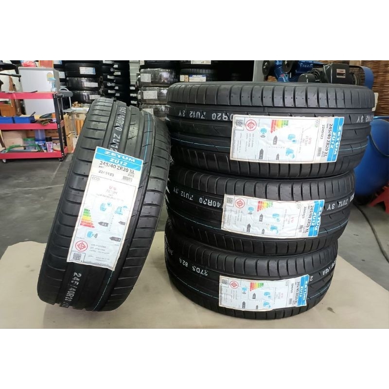 ยางใหม่ค้างปี 245/40R20 Zetum ZU12(Made in Korea) ผลิตปี 2021 พร้อมจุ๊บลม 4 ตัว ประกันบวม 1 ปี ...