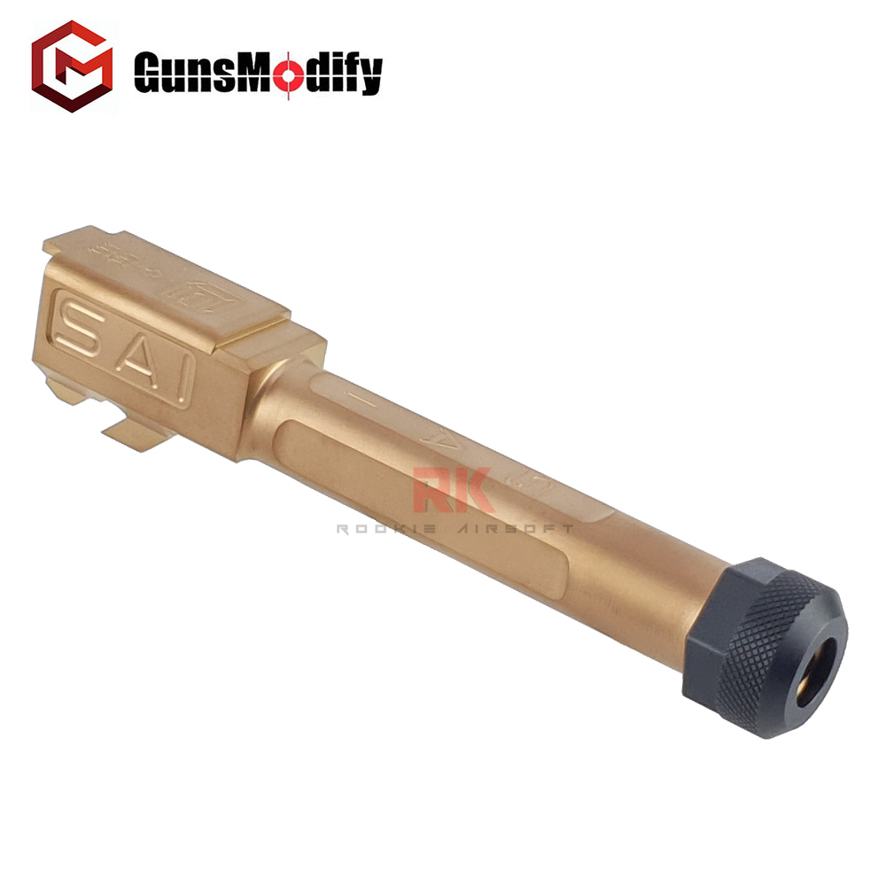 GunsModify SAI Stainless Threaded Barrel for Marui G19 (Rose Gold ...