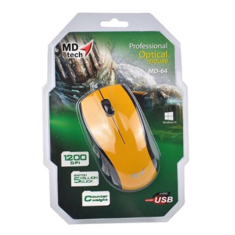 MOUSE MDTECH MD-64 OPTICAL MOUSE | Shopee Thailand