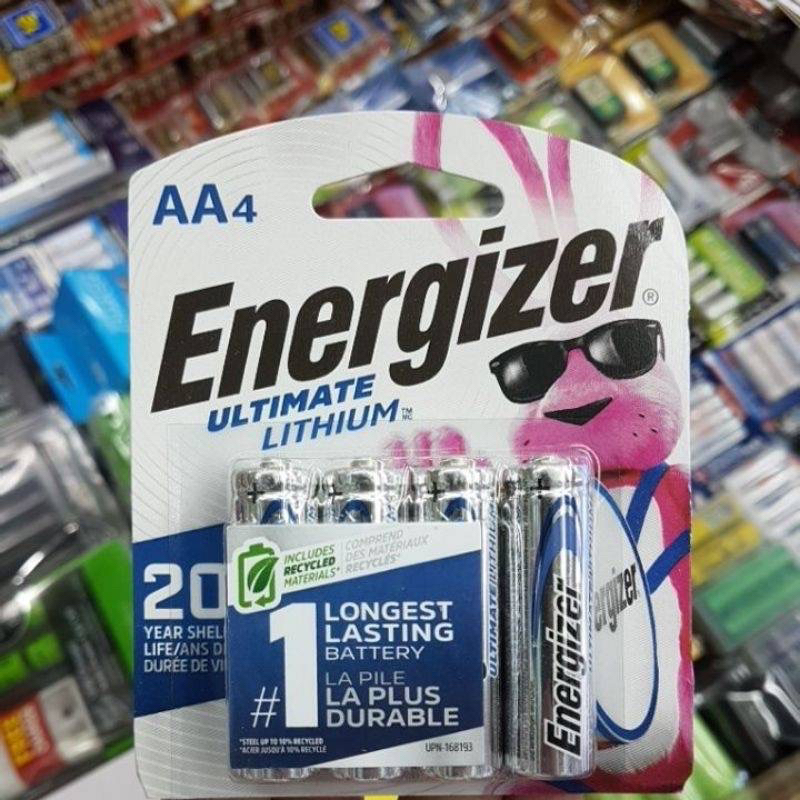 ถ่าน Energizer Ultimate Lithium AA ( ชาร์จไม่ได้) 1.5V 4ก้อน ของใหม่ ...