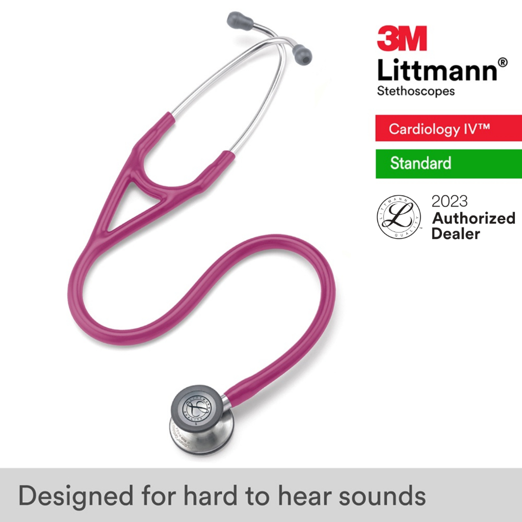 3M Littmann Cardiology IV, 27 inch #6158 (Raspberry Tube, Standard ...