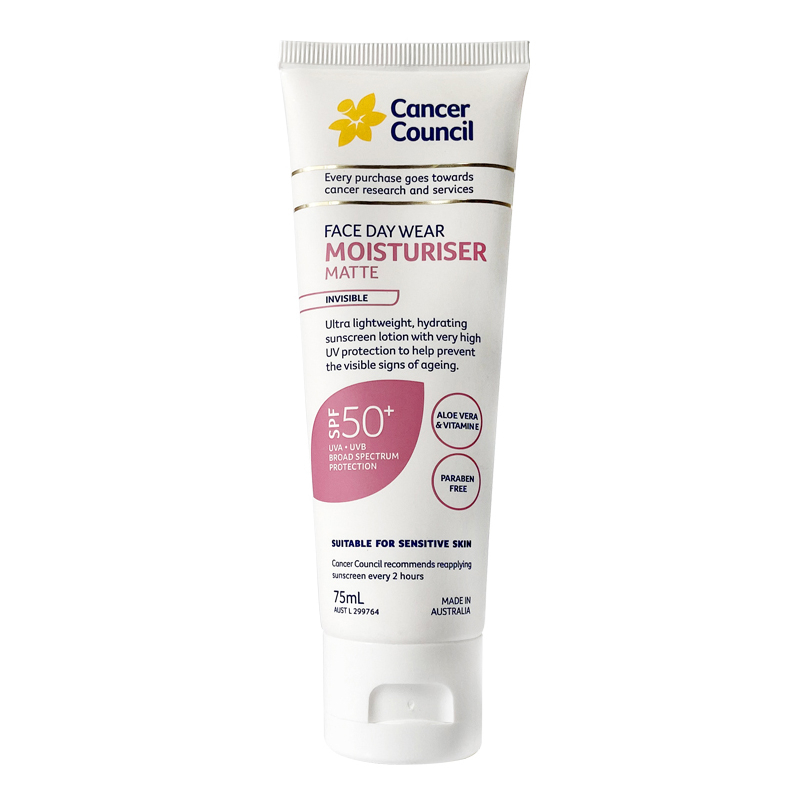 พร้อมส่ง Cancer Council Australia Face Day Wear Moisturiser Matte SPF 50+ UVA UVB 75ML ครีมกัน ...