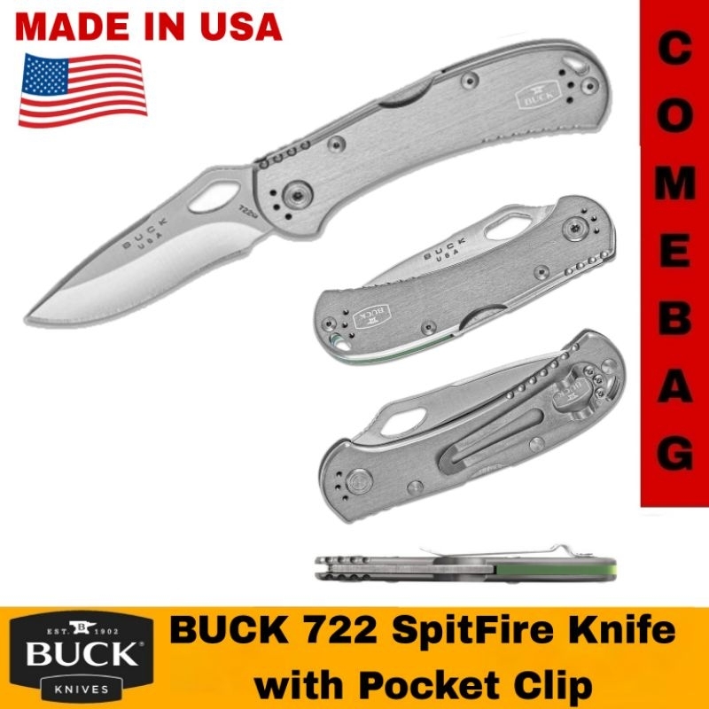 Buck Spitfire มีดด้ามอลูมิเนียมที่บางและแข็งแรง มีระบบล็อคใบมีดแบบล็อค ...