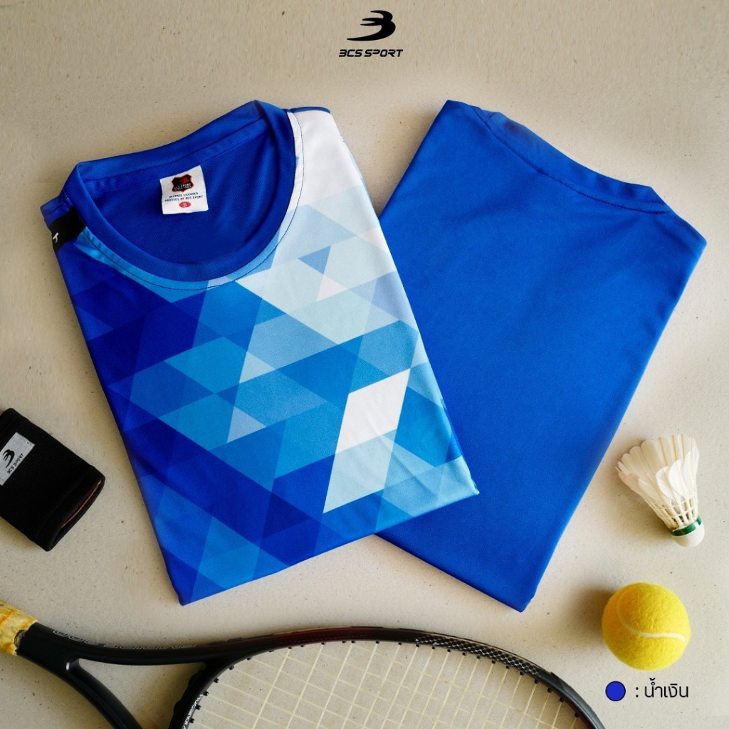 BCS เสื้อกีฬาคอกลมพิมพ์ลาย รุ่น J9002 เสื้อวิ่ง เสื้ออกกำลังกาย | Shopee Thailand