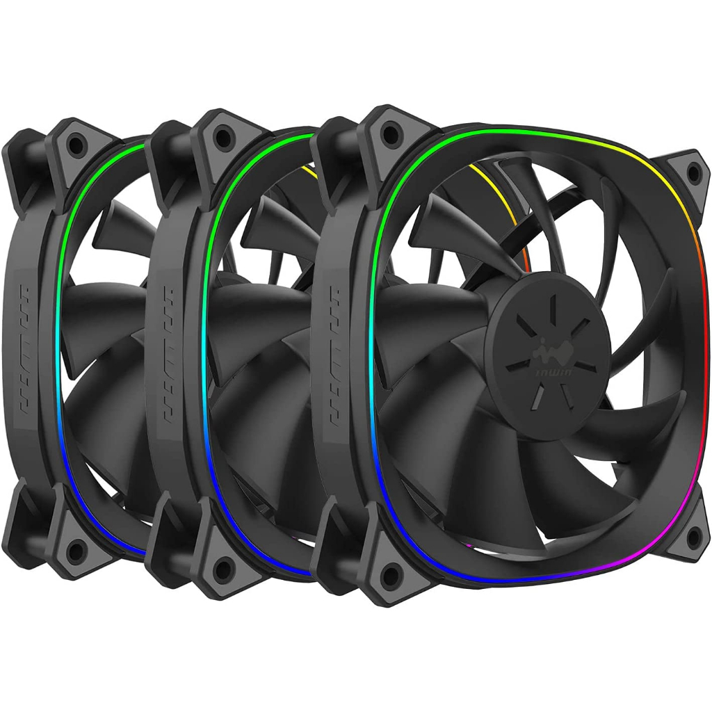 FAN CASE INWIN Sirius Extreme Pure ASE120P Triple pack with RGB Module ...