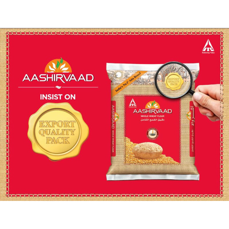 ITC Aashirwad Whole Wheat Atta 2kg Export Quality | Shopee Thailand