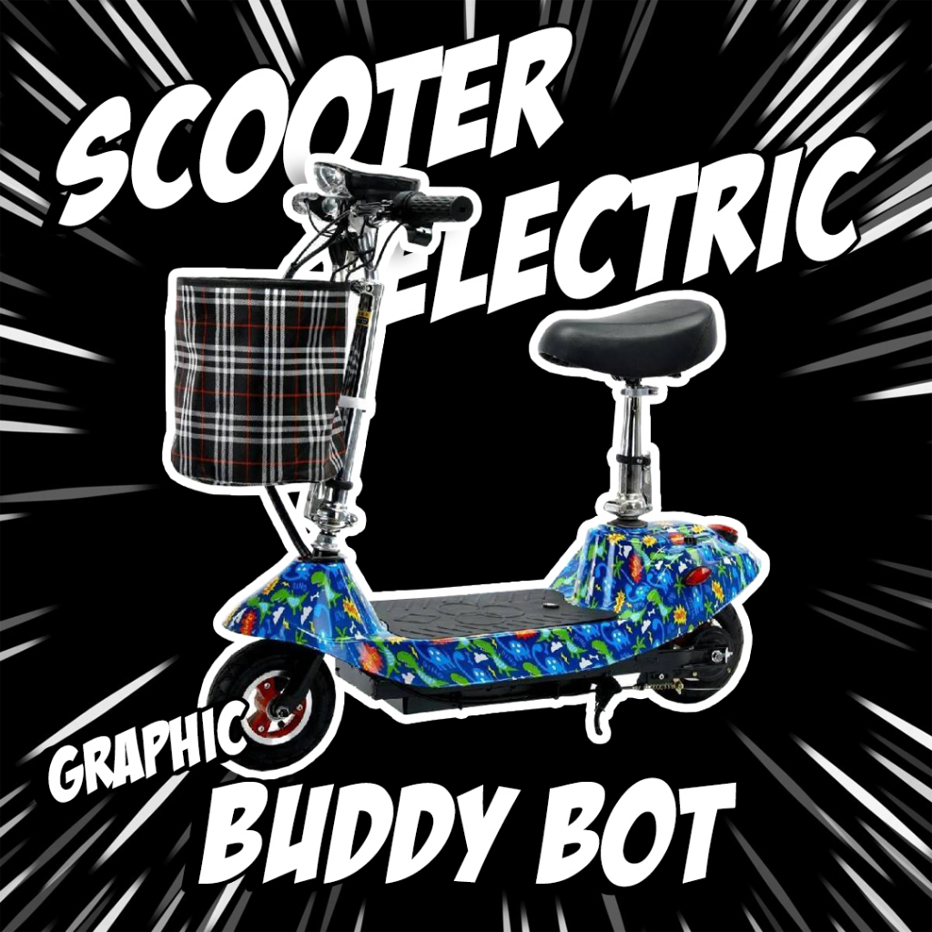 สกู๊ตเตอร์ไฟฟ้าลายกราฟิก Scooter Electric graphic buddy bot | Shopee ...