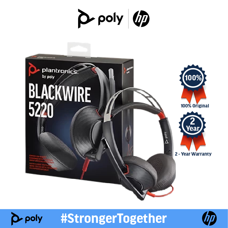 POLY PLANTRONICS POLY BLACKWIRE 5220, C5220 STEREO, หูฟังแบบมีสาย หูฟัง ...