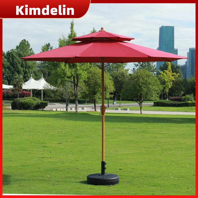 KIMDELIN 2.7M ร่มกันแดดคู่ สนามใหญ่ สวนกลางแจ้ง ตลาดนัด ขายของ สระว่าย ...