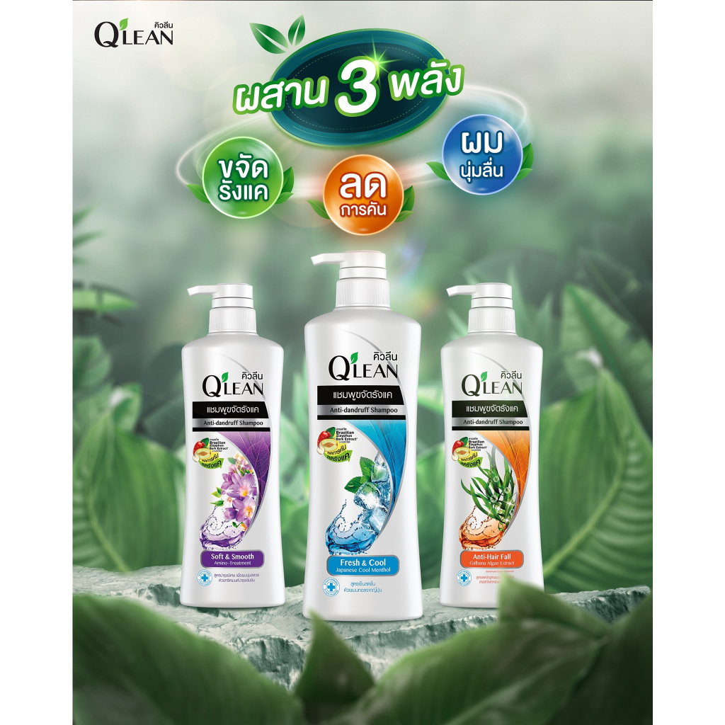 แชมพูขจัดรังแค คิวลีน 340ml. Q'lean QLEAN Anti-dandruff shampoo | Shopee Thailand