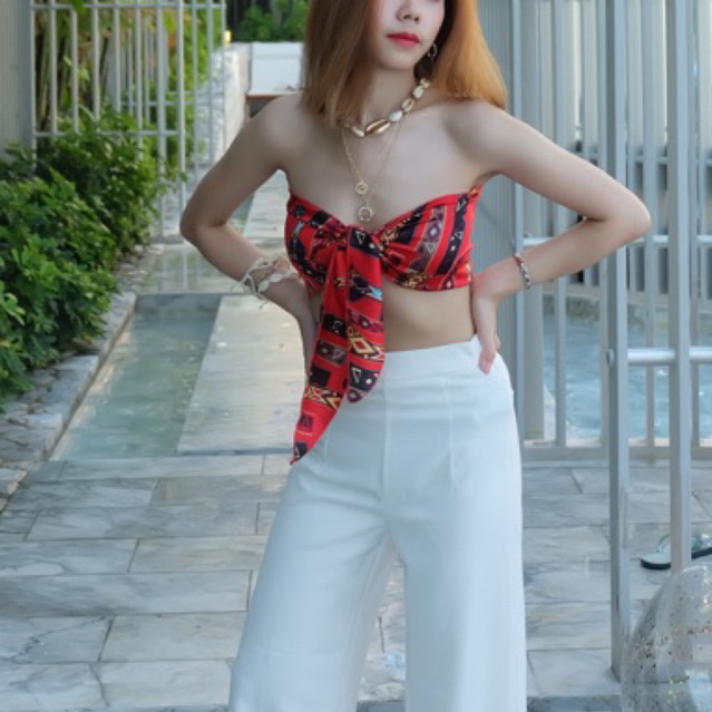 เกาะอกสีแดง ป้าย Shein XS,S ใส่ได้ | Shopee Thailand