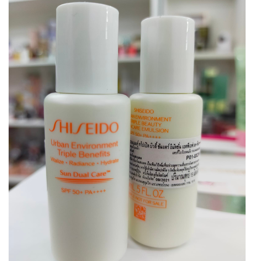 ของแท้ ฉลากไทย ใหม่ Shiseido Urban Environment Triple Benefits Sun Dual Care SPF 50+ PA+++ UV ...