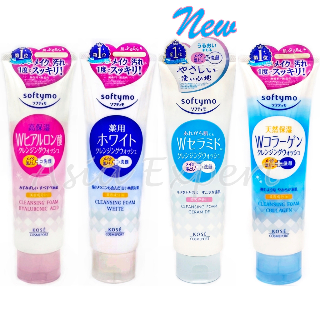 KOSE softymo Cleansing Wash Foam 190g 4สูตร โฟมล้างหน้า | Shopee Thailand