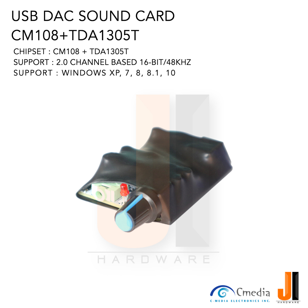 USB DAC Sound Card CM108+TDA1305 2.0 Channel (สินค้าใหม่ มีการรับประกัน) | Shopee Thailand