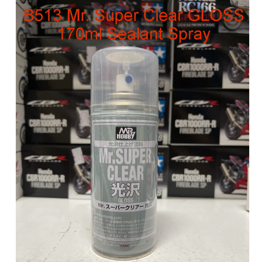 B513 Mr. Super Clear GLOSS สเปย์เคลือบเงาสูตรทินเนอร์ 170ml | Shopee Thailand